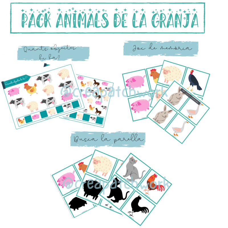 Pack animals de la granja